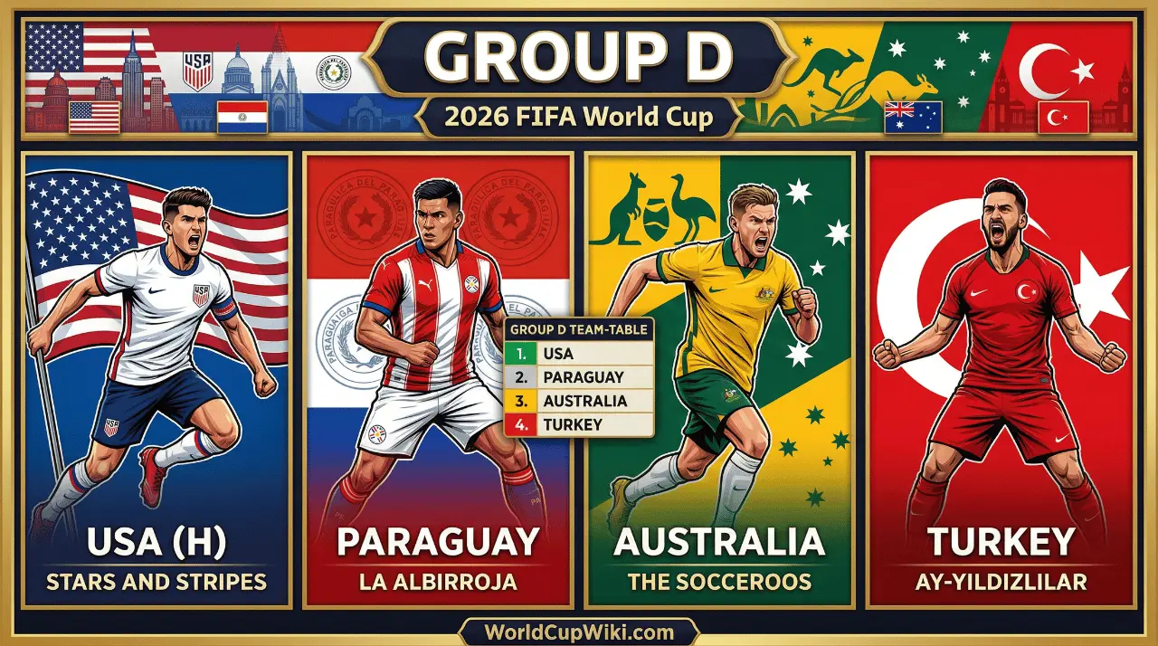 2026 FIFA World Cup Group D: Schedule, Standings & Prediction