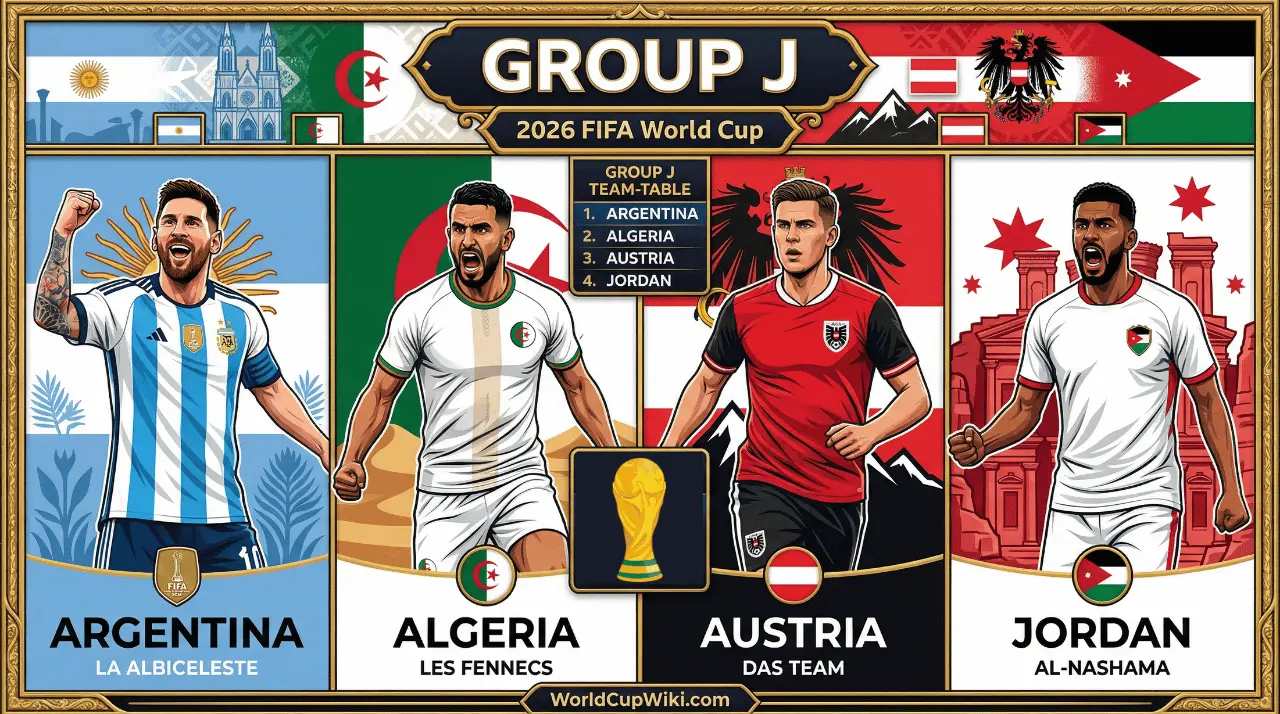 2026 FIFA World Cup Group J: Schedule, Standings and Prediction