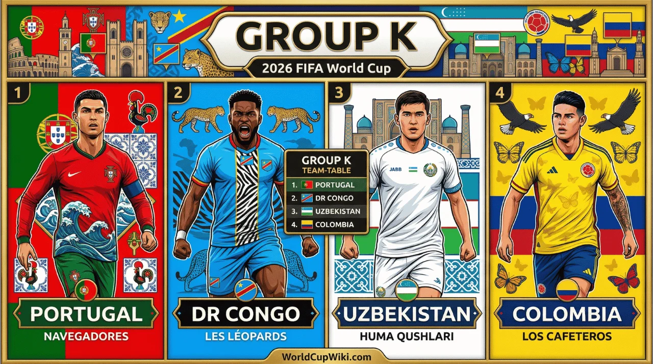 2026 FIFA World Cup Group K: Schedule, Standings and Prediction